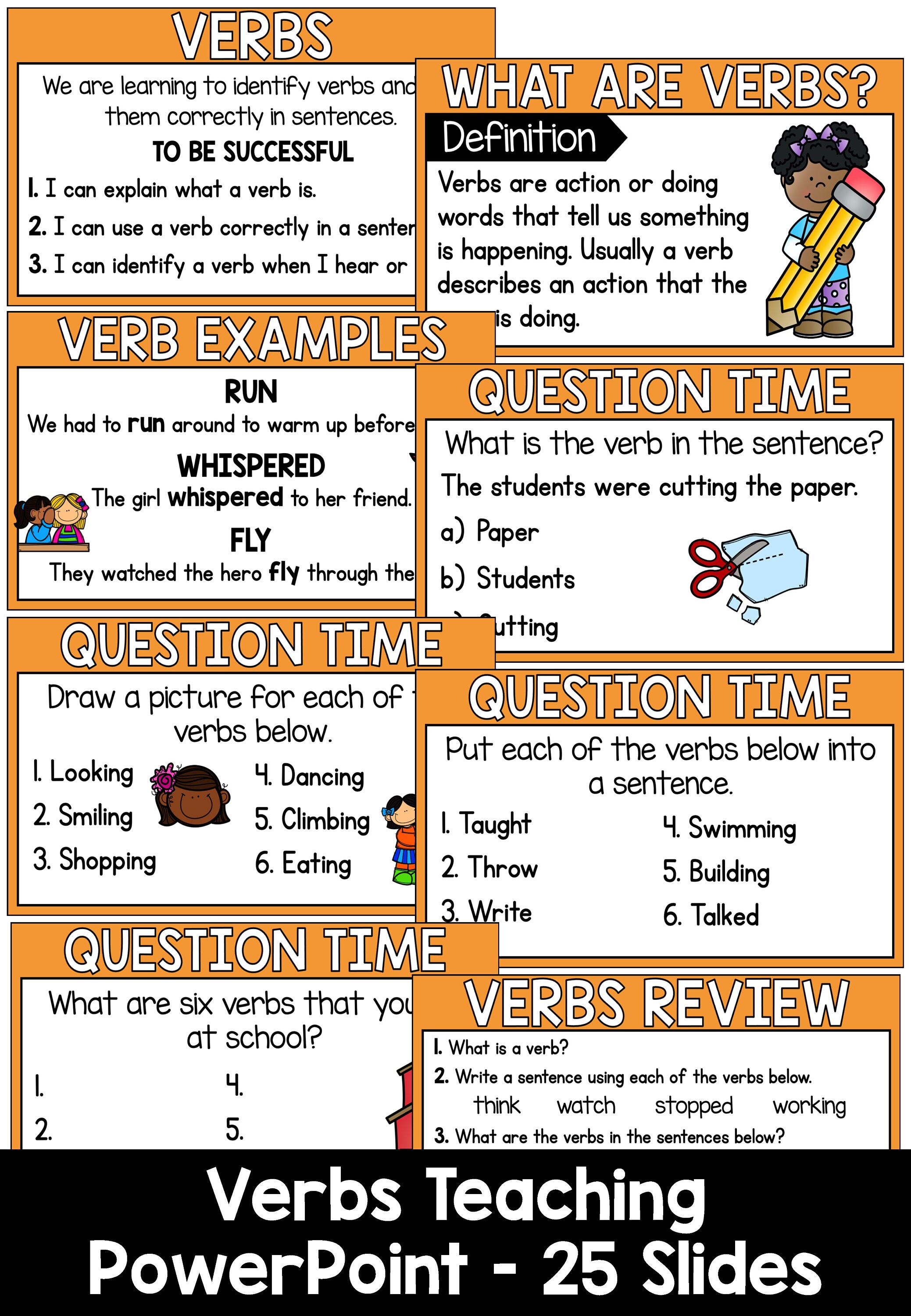 Verbs Bundle - Worksheet Pack and Guided Teaching Powerpoint - Etsy