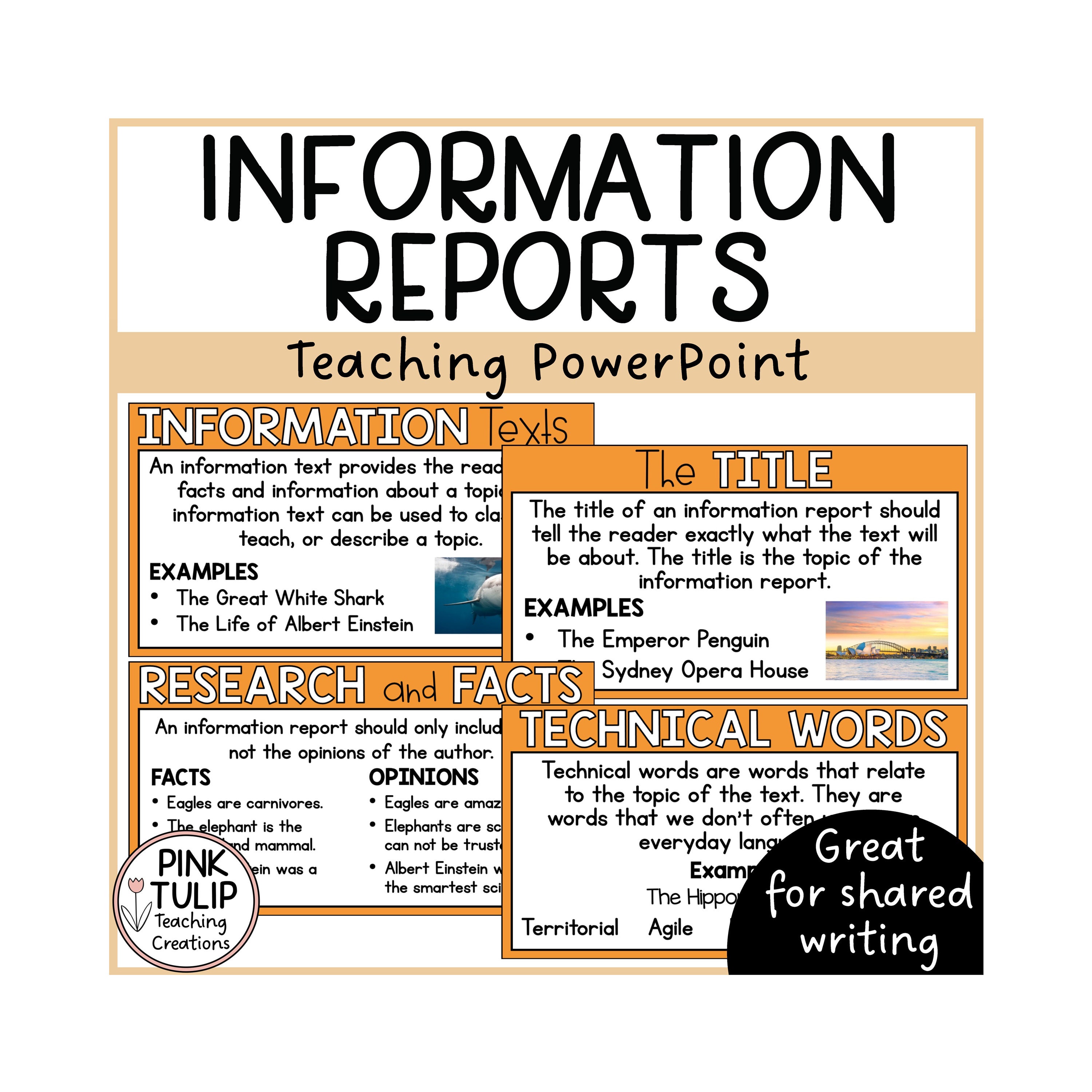Information Text Reading Writing Powerpoint Presentation - Guided ...