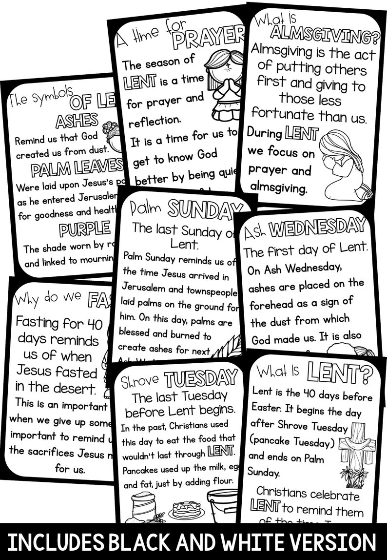 Lent Posters - Classroom Decor - Etsy