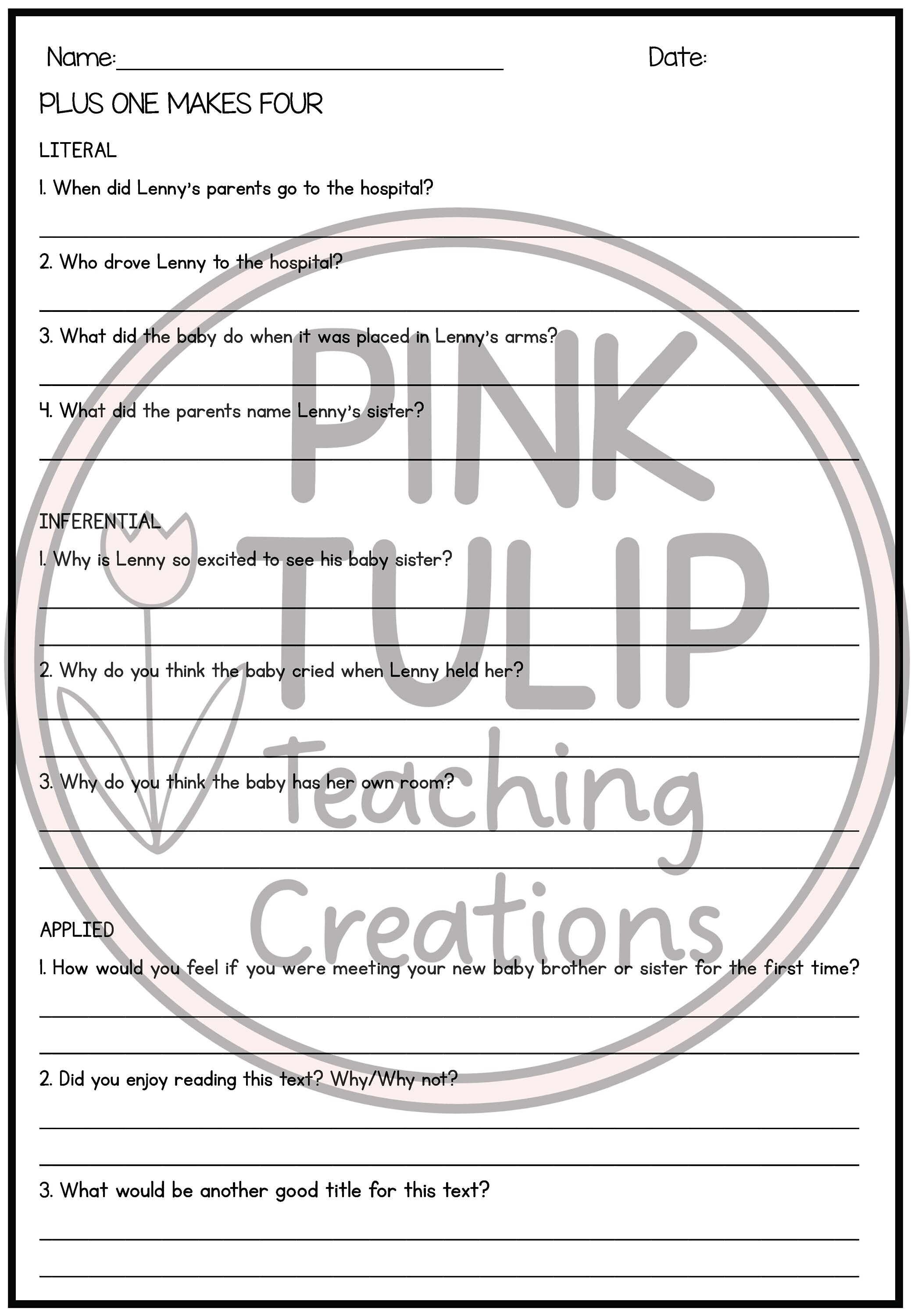 Comprehension Worksheets - Reading Strategies Set #3 - Etsy
