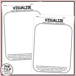 Visualizing (visualising) - Reading Comprehension Worksheet Pack - Etsy ...