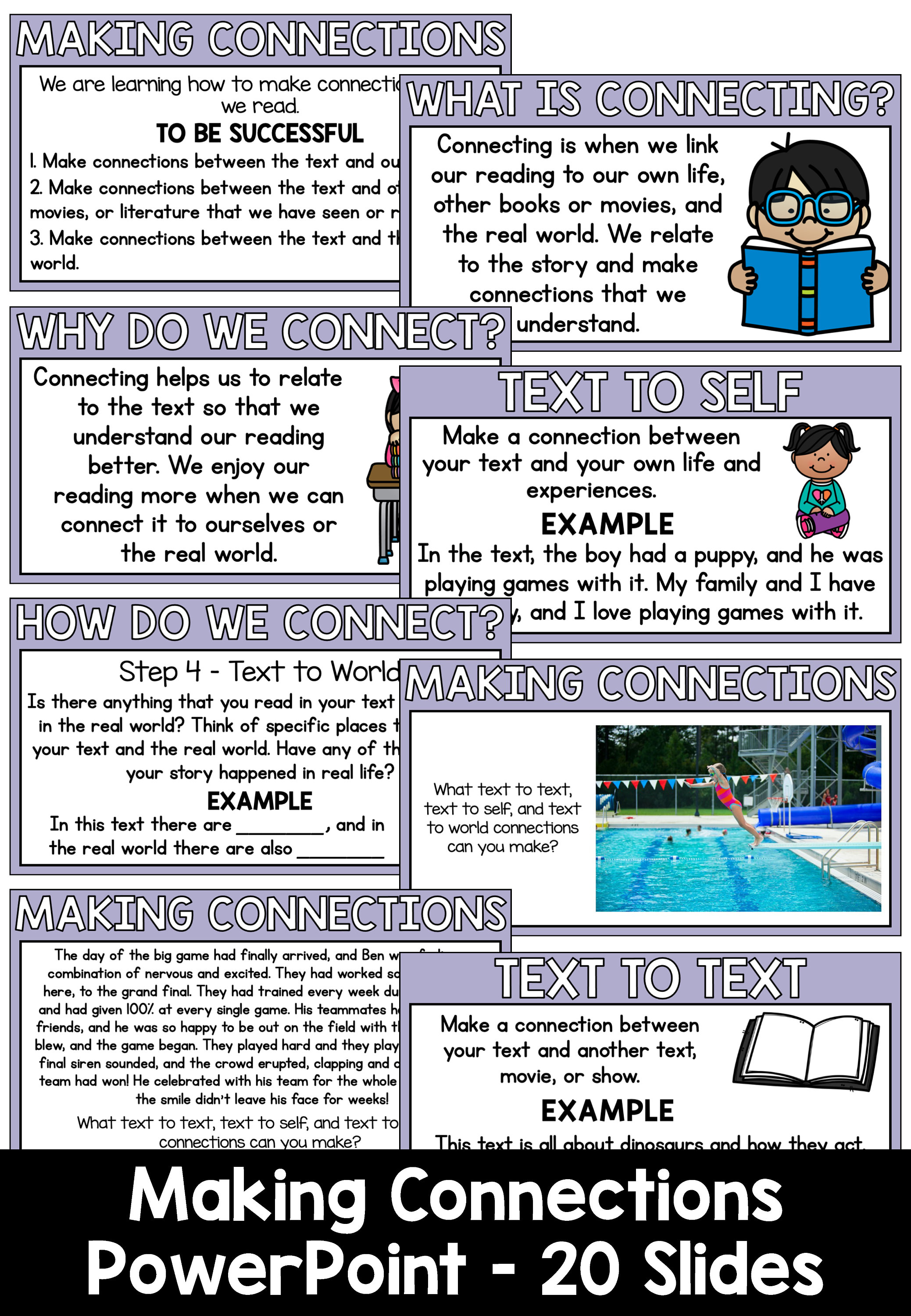 Making Connections (connecting) - Reading Comprehension Bundle - Etsy