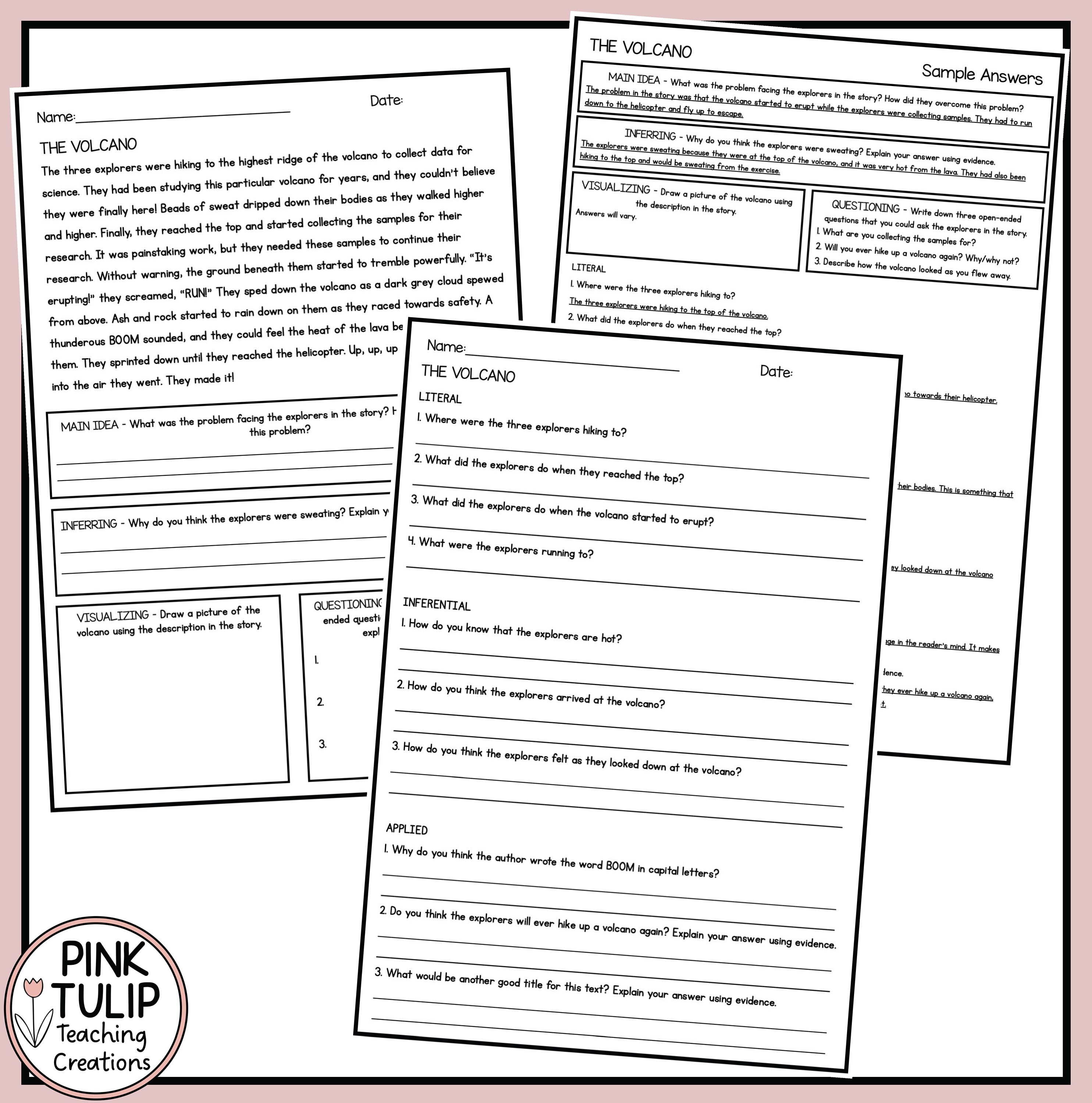 Comprehension Worksheets - Reading Strategies Set #9 - Etsy