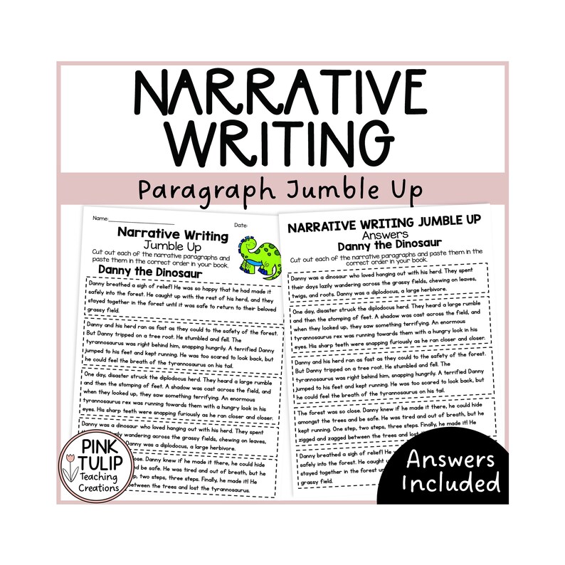 Narrative Writing - Paragraph Jumble Up - Etsy