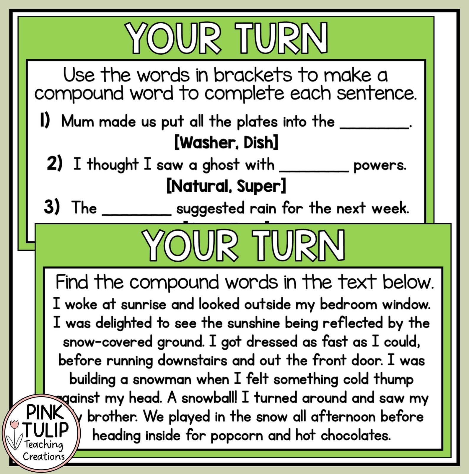 Compound Words Powerpoint - Guided Teaching - Etsy
