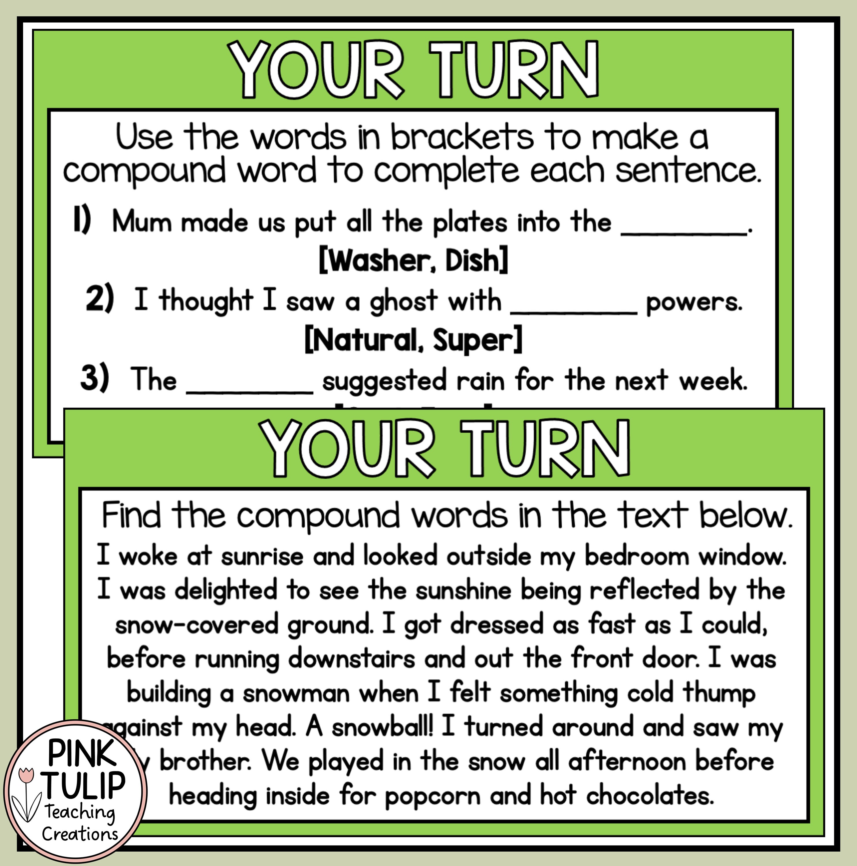 Compound Words Powerpoint - Guided Teaching - Etsy