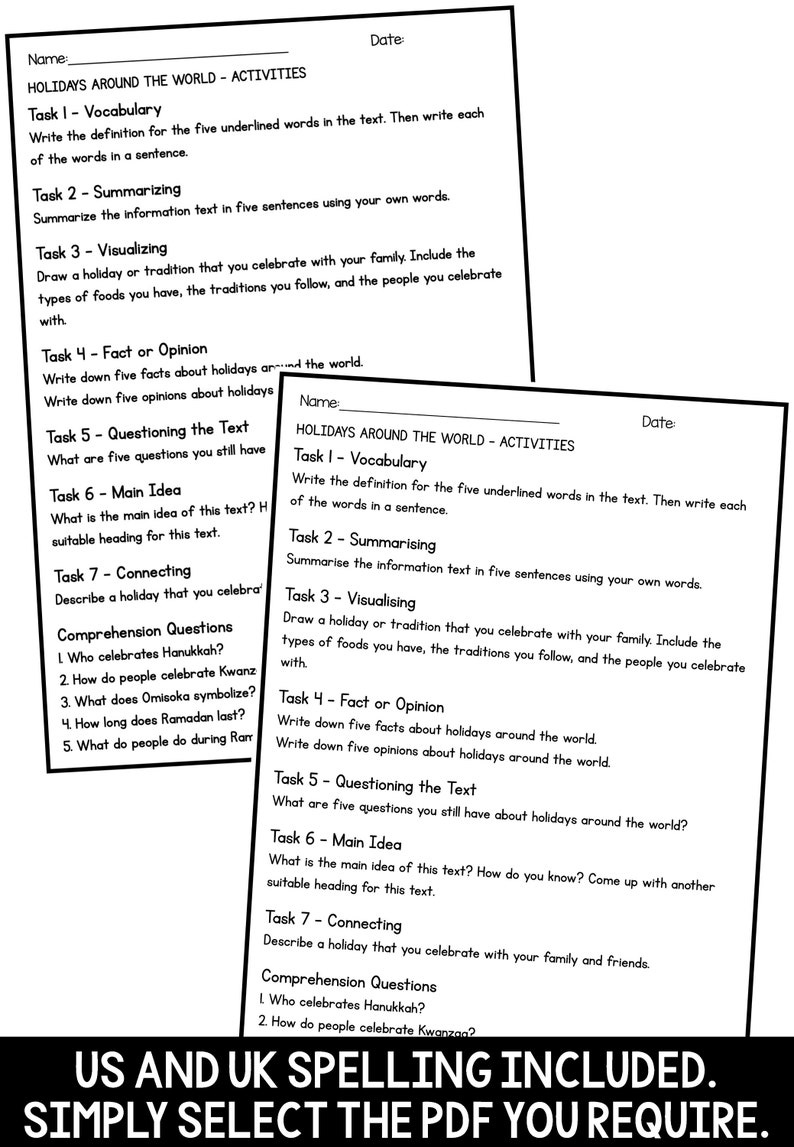 Christmas Themed Information Texts - Reading Strategy Comprehension ...
