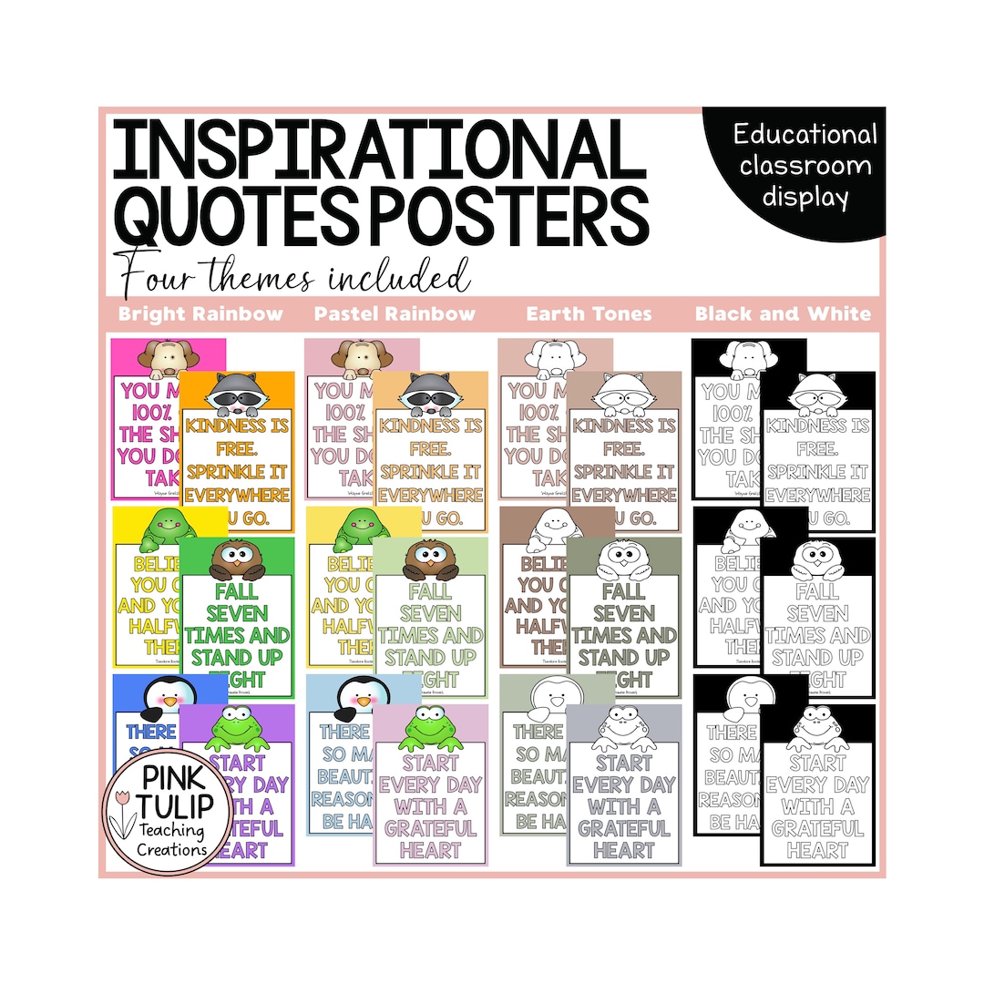 Inspirational Quotes Posters - Classroom Decor - Etsy