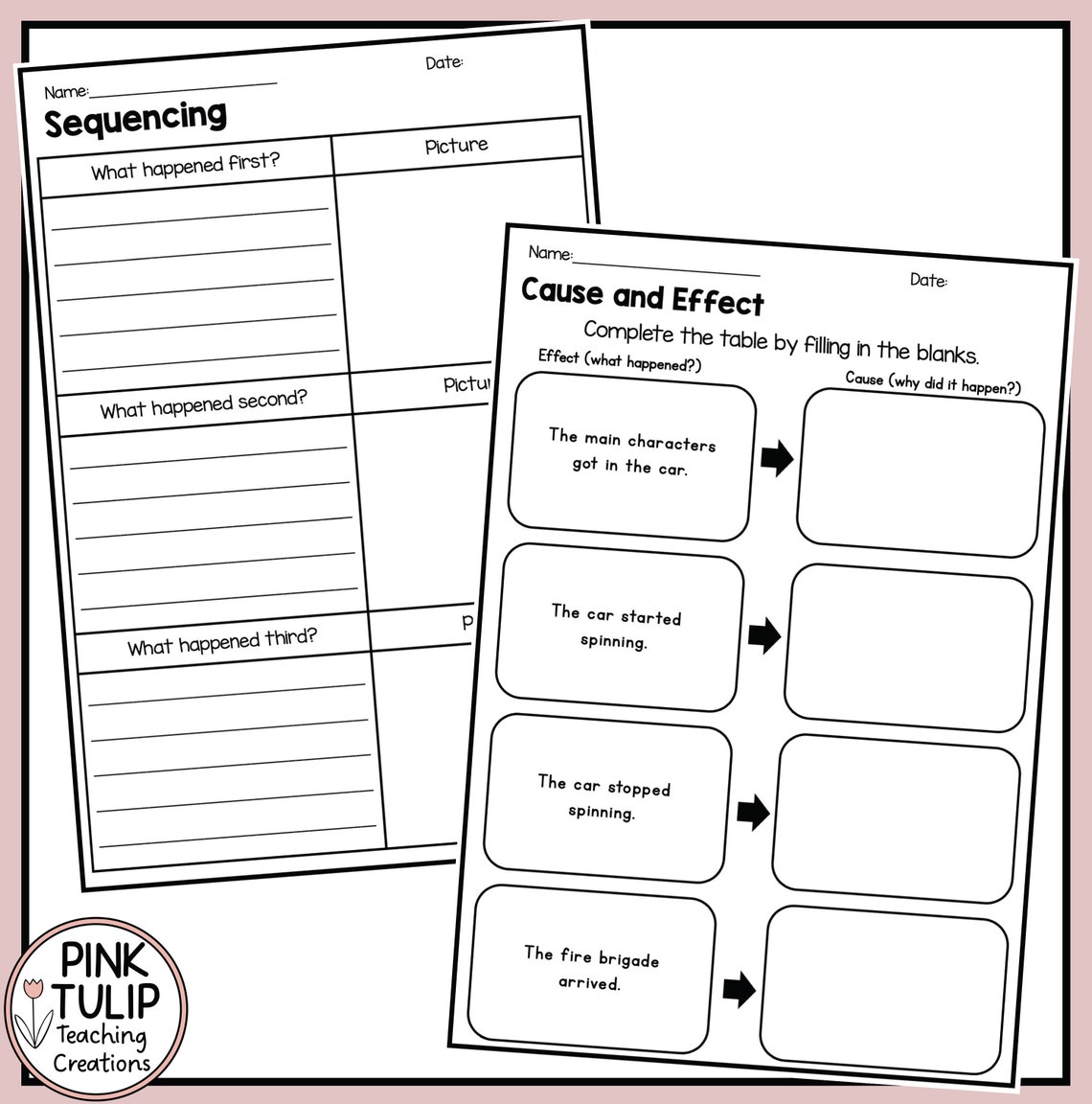 Reading Comprehension - the Car Crash - Etsy