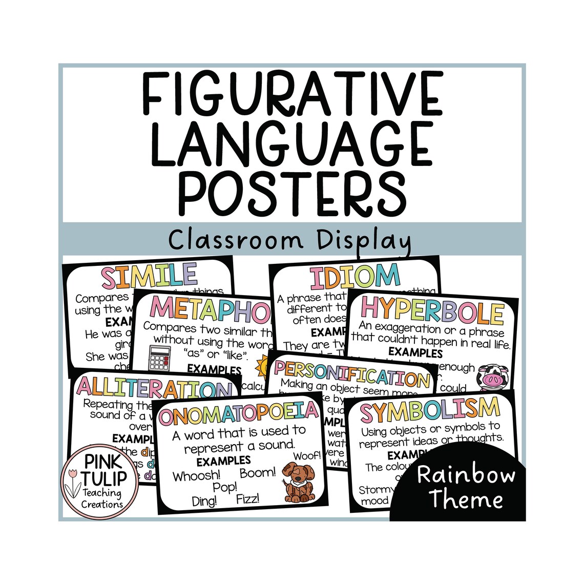 Figurative Language Posters Classroom Decor - Etsy