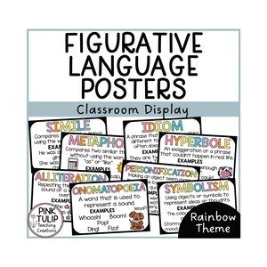 Figurative Language Posters Classroom Decor - Etsy