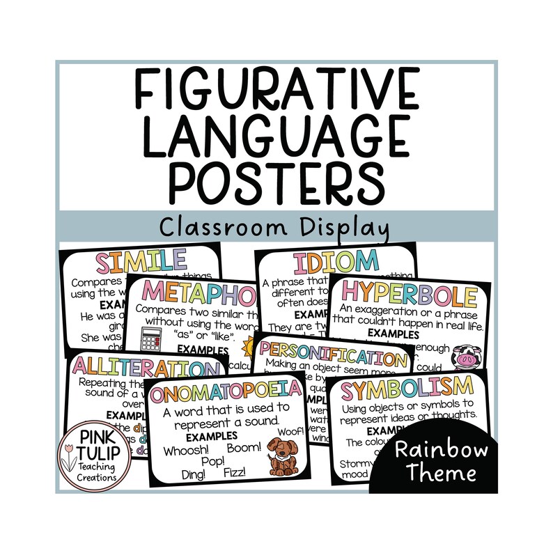 Figurative Language Posters Classroom Decor - Etsy