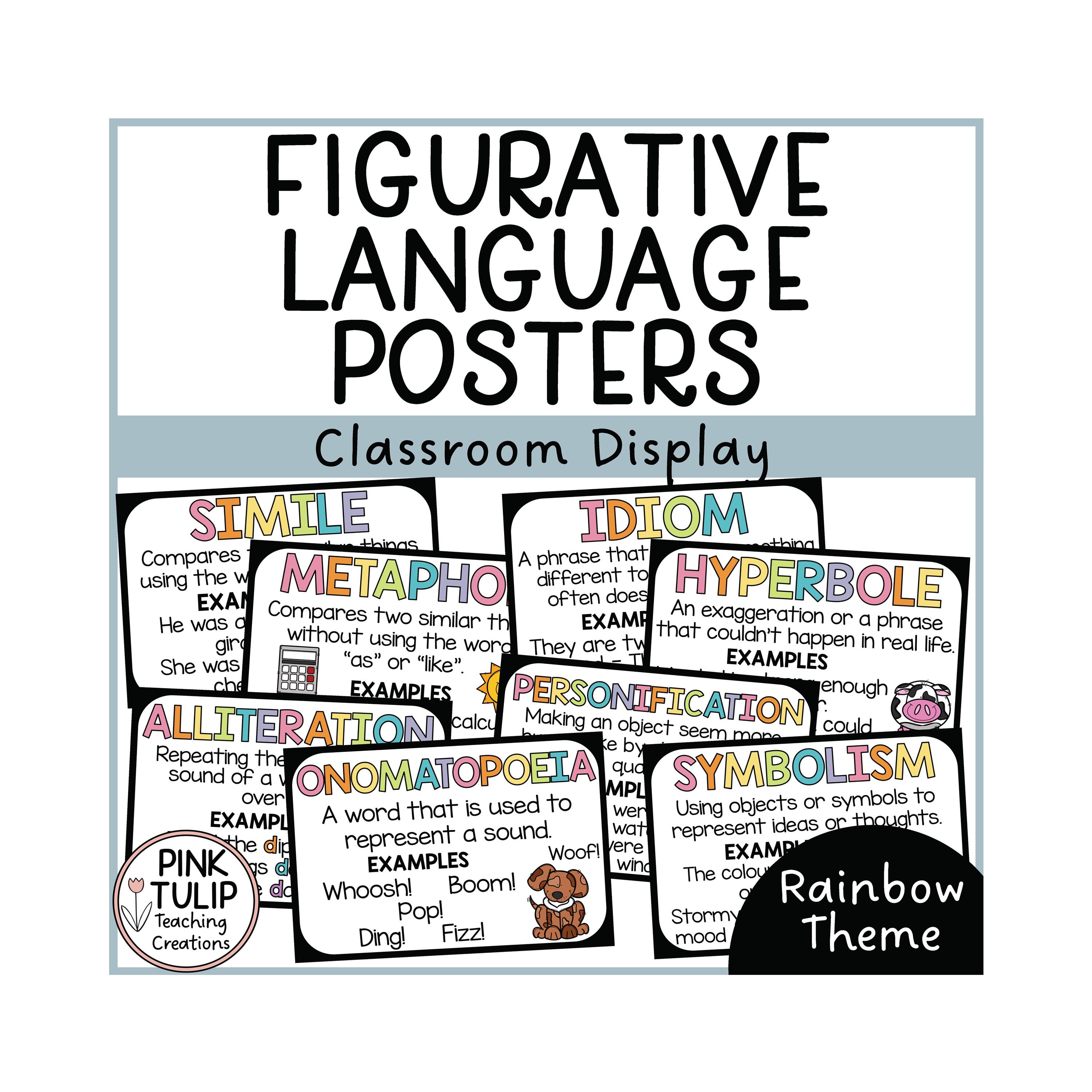 Figurative Language Posters Classroom Decor - Etsy