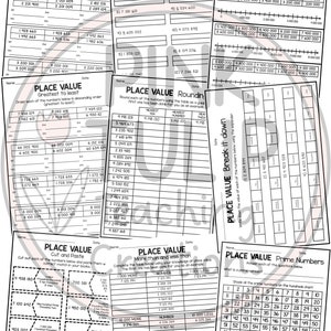 Place Value Into the Millions - Worksheet Pack - Etsy