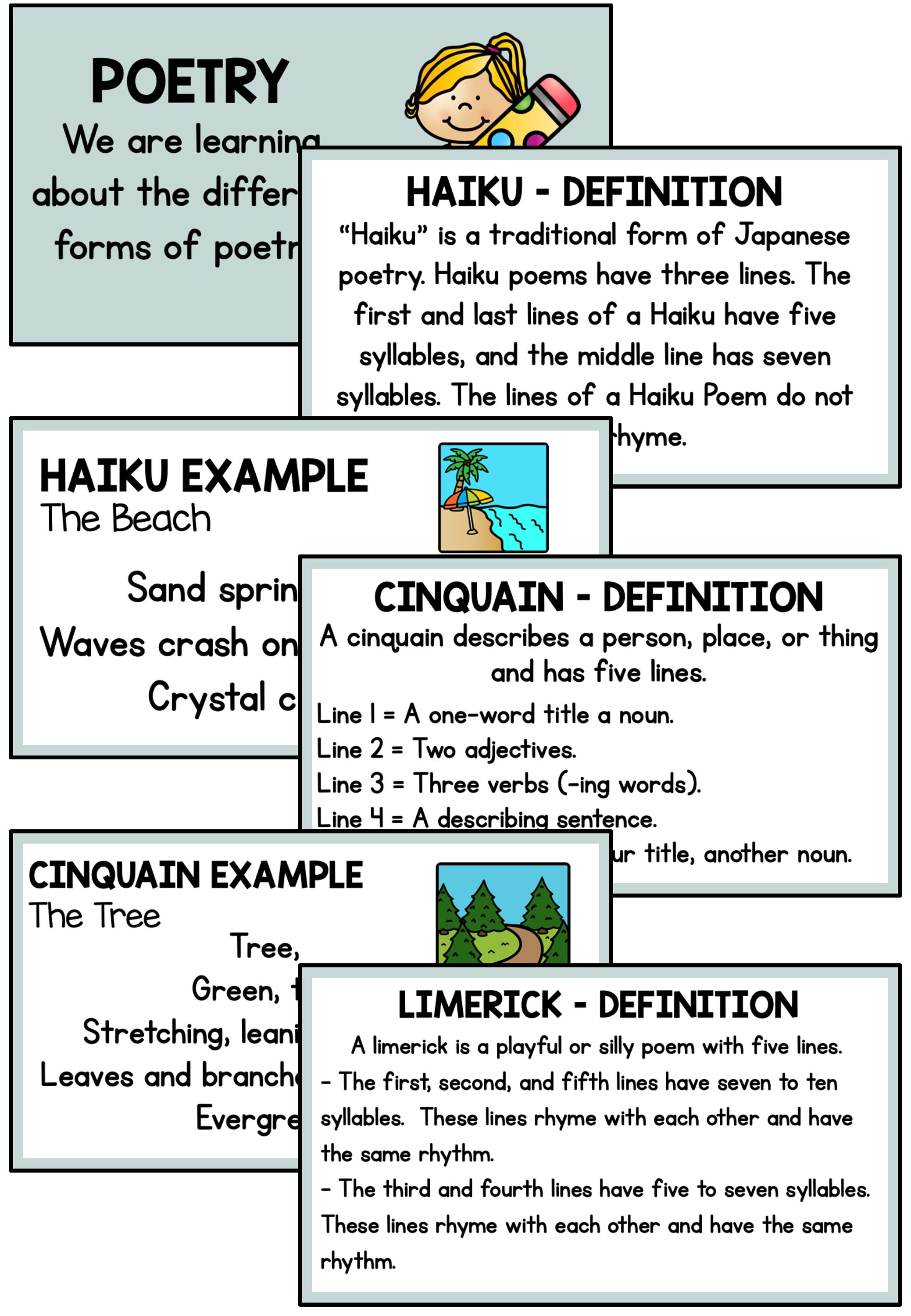 Poetry Text Reading Writing Powerpoint Presentation Guided Teaching - Etsy