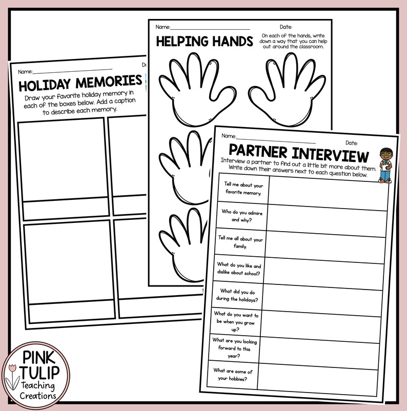 Back to School Activity Pack 40 Worksheets and Lesson Ideas - Etsy