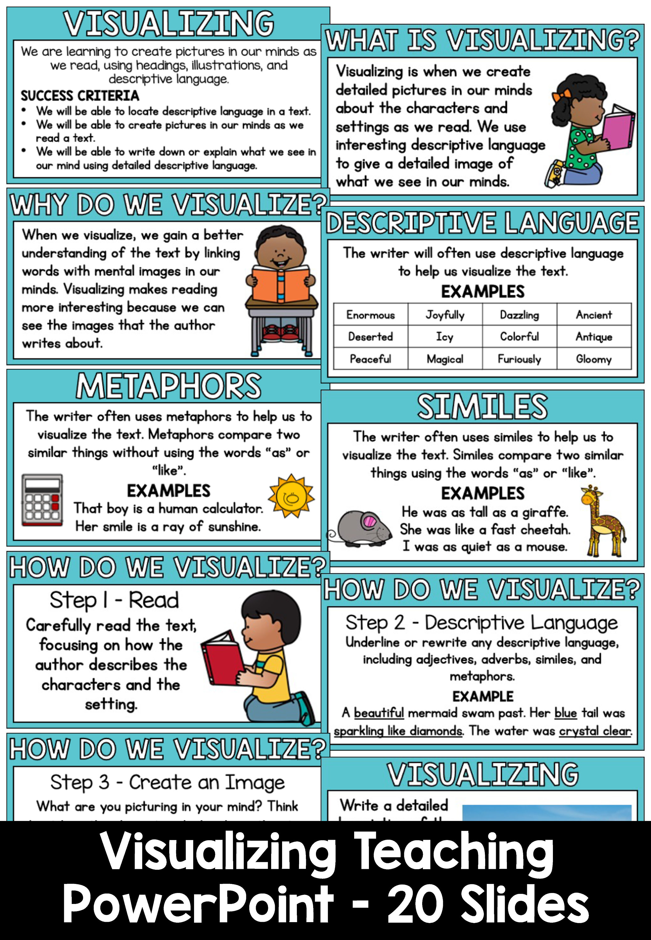 Visualizing (visualising) - Reading Comprehension Bundle - Etsy