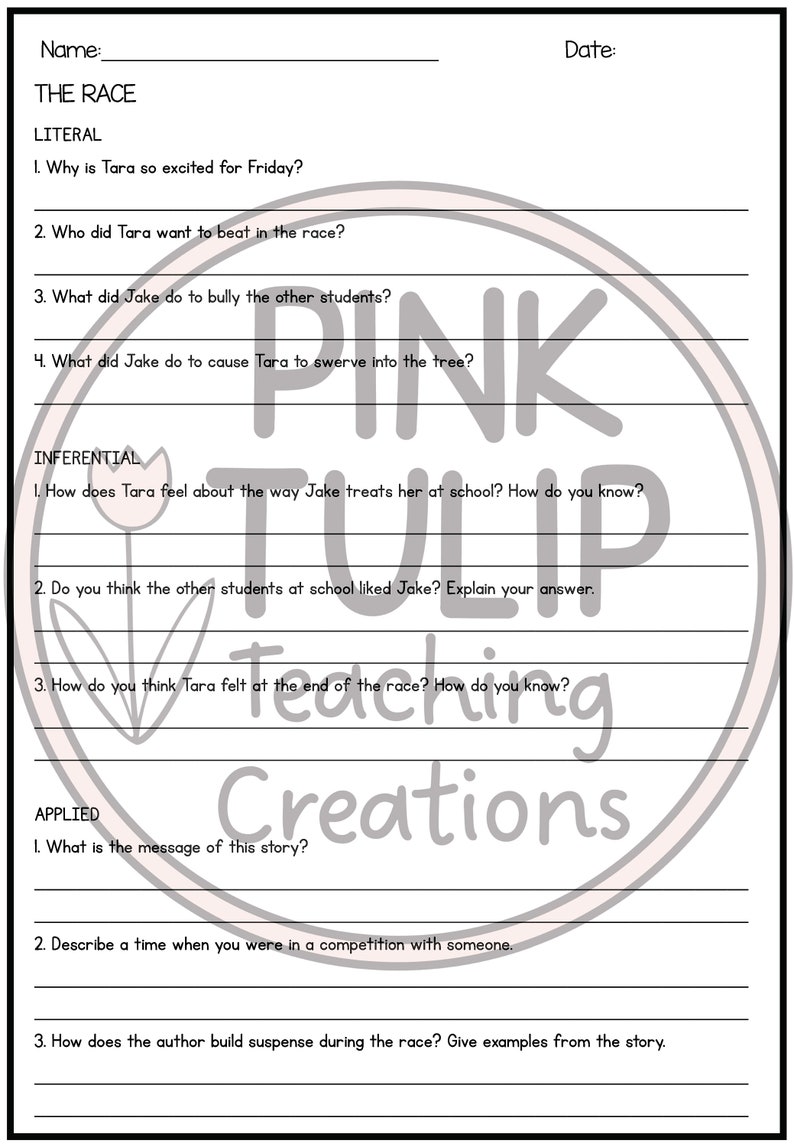 Comprehension Worksheets - Reading Strategies Set #4 - Etsy