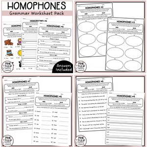 Homophones Bundle - Worksheet Pack and Guided Teaching Powerpoint - Etsy