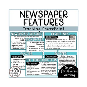 Features of a Newspaper Report Powerpoint - Guided Teaching - Etsy