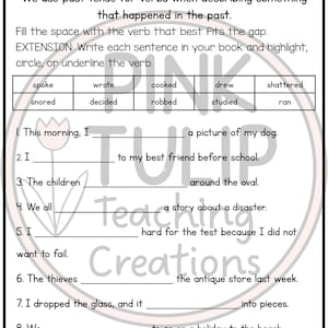 Parts of Speech - Fill the Blanks Worksheets - Etsy