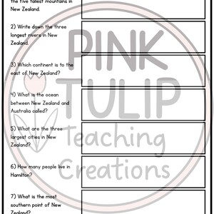 New Zealand Scavenger Hunt - Research Task - Etsy