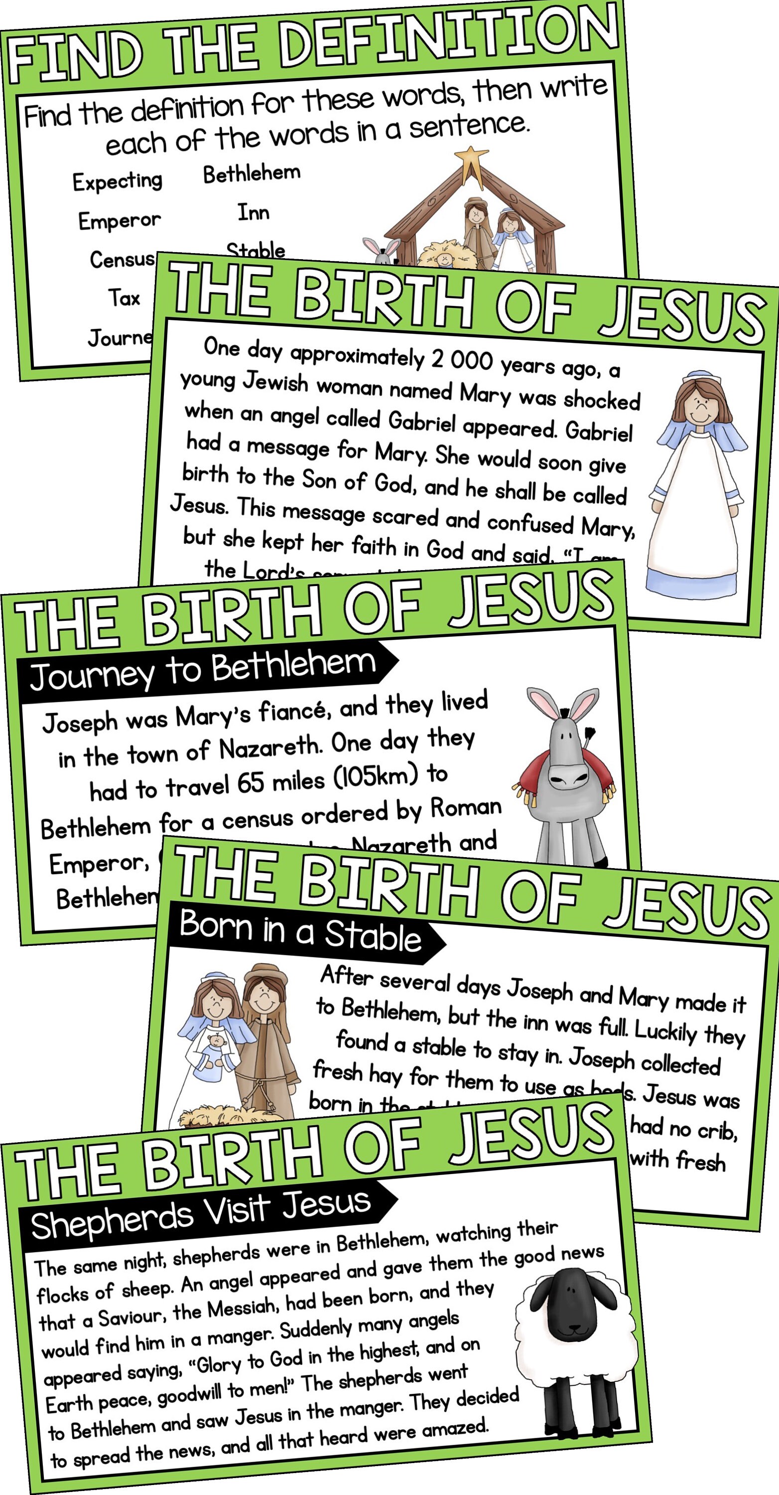 The Birth of Jesus Powerpoint - Guided Teaching - Etsy
