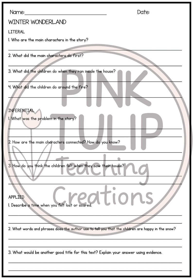 Comprehension Worksheets - Reading Strategies Set #8 - Etsy