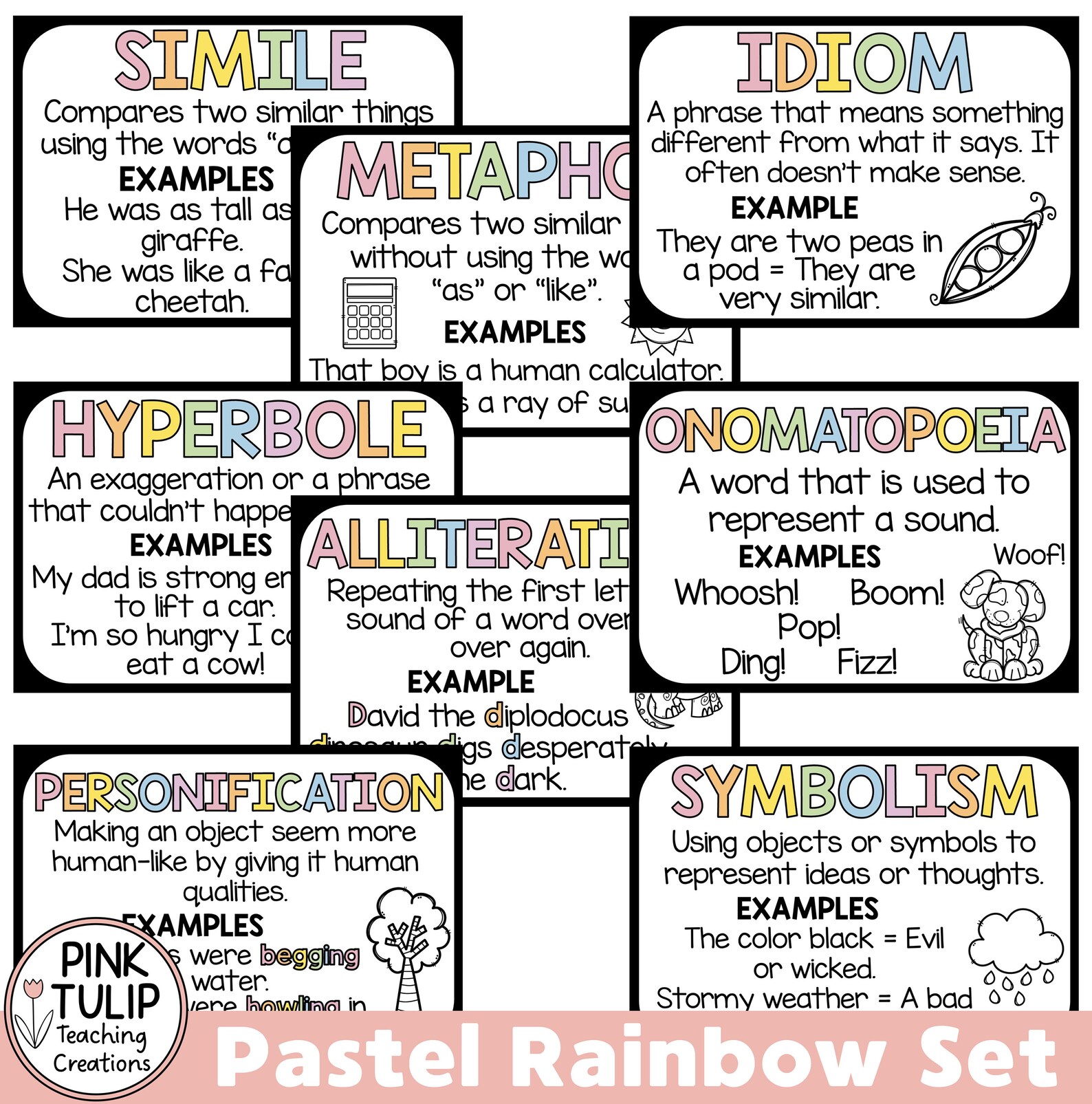 Figurative Language Posters - Classroom Decor - Etsy