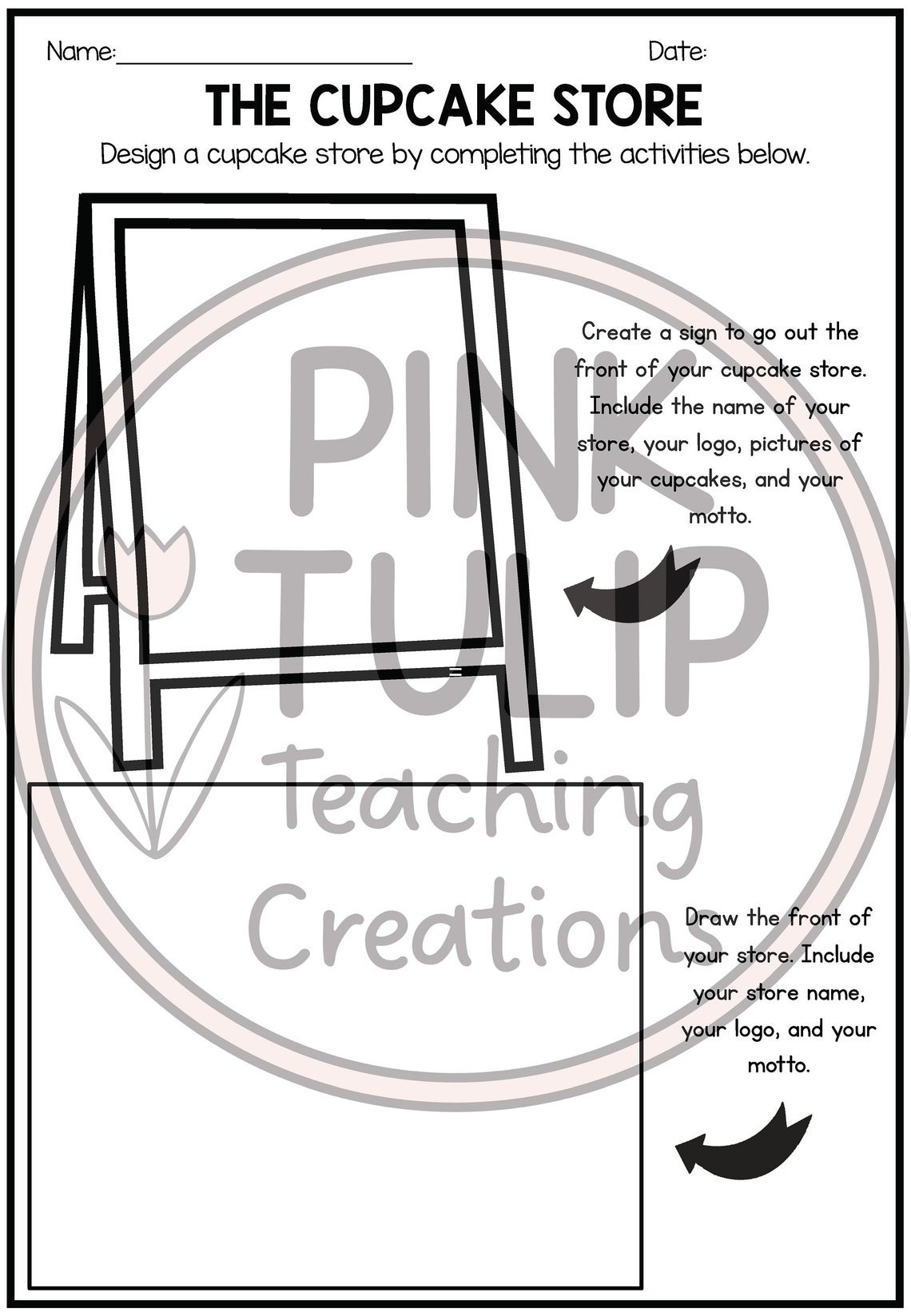 Open A Cupcake Store - Cross Curriculum Project - Etsy