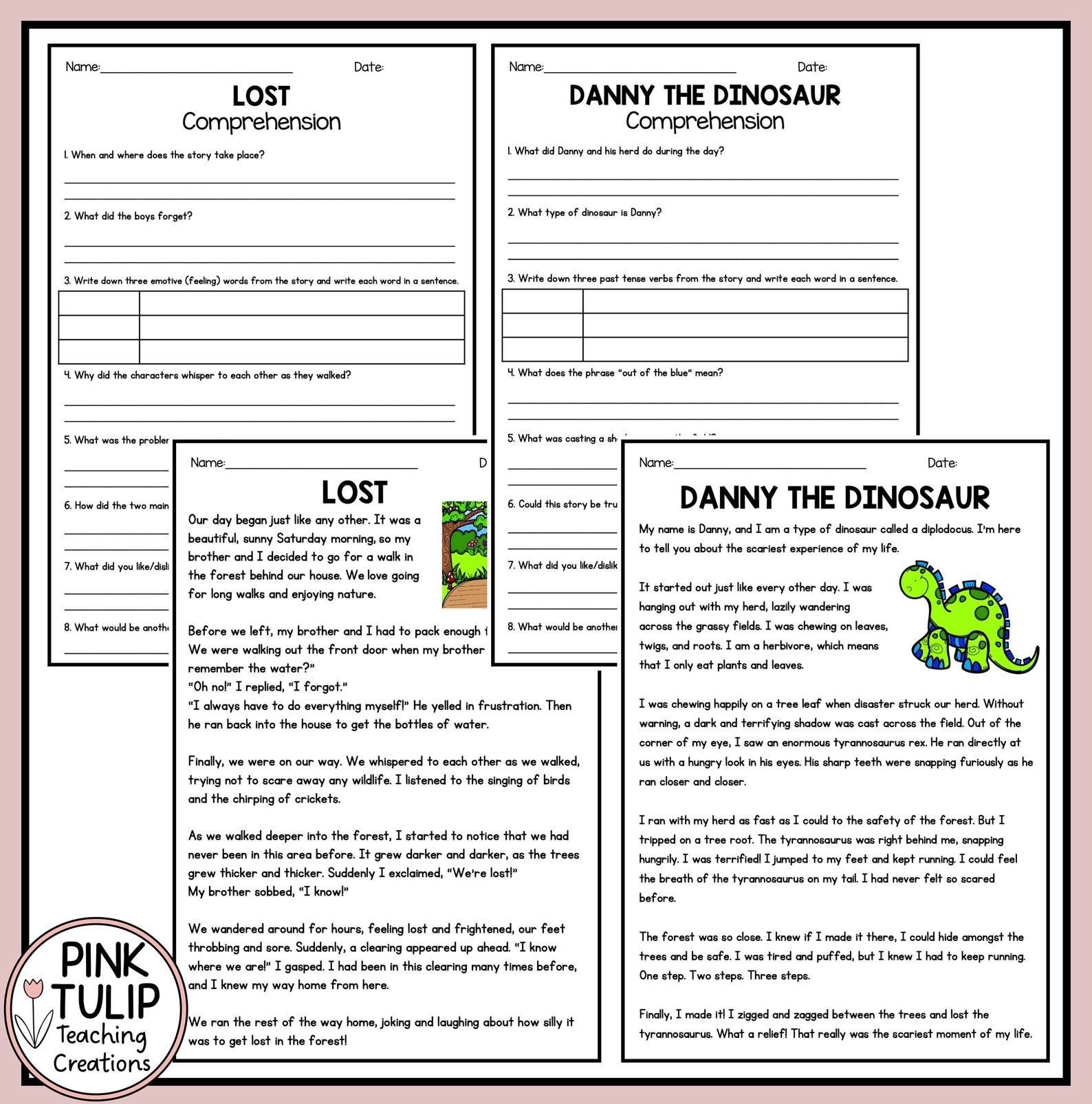 Recount Text Examples - Ten Reading Samples With Comprehension - Etsy