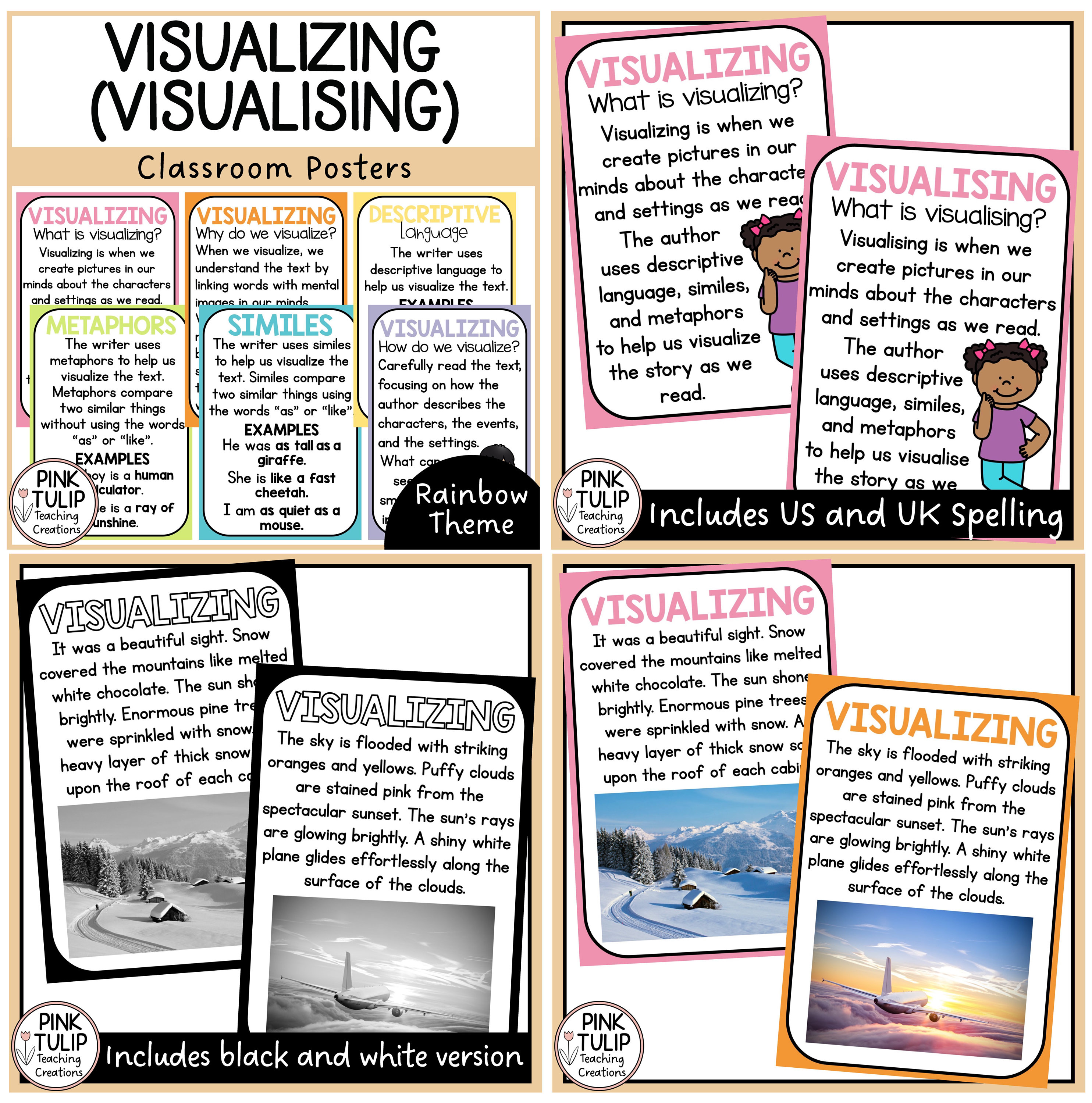 Visualizing (visualising) - Reading Comprehension Bundle - Etsy