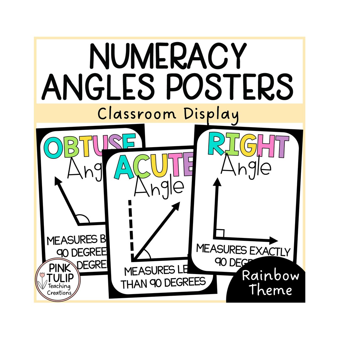 Math Angles Posters Classroom Decor - Etsy