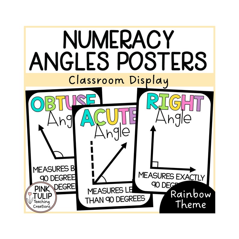 Math Angles Posters Classroom Decor - Etsy