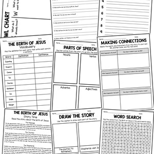 The Birth of Jesus - Story and Activity Pack - Etsy
