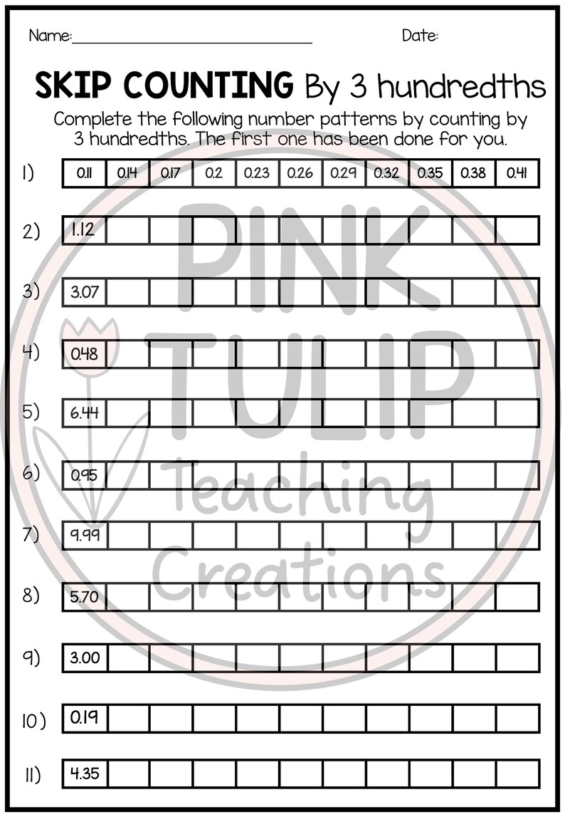 Decimal Place Value Into the Thousandths - Worksheet Pack - Etsy