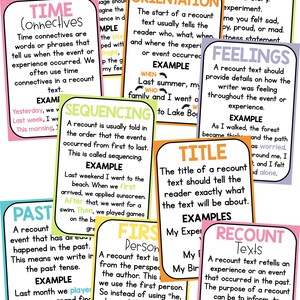 Recount Text Posters - Classroom Decor - Etsy