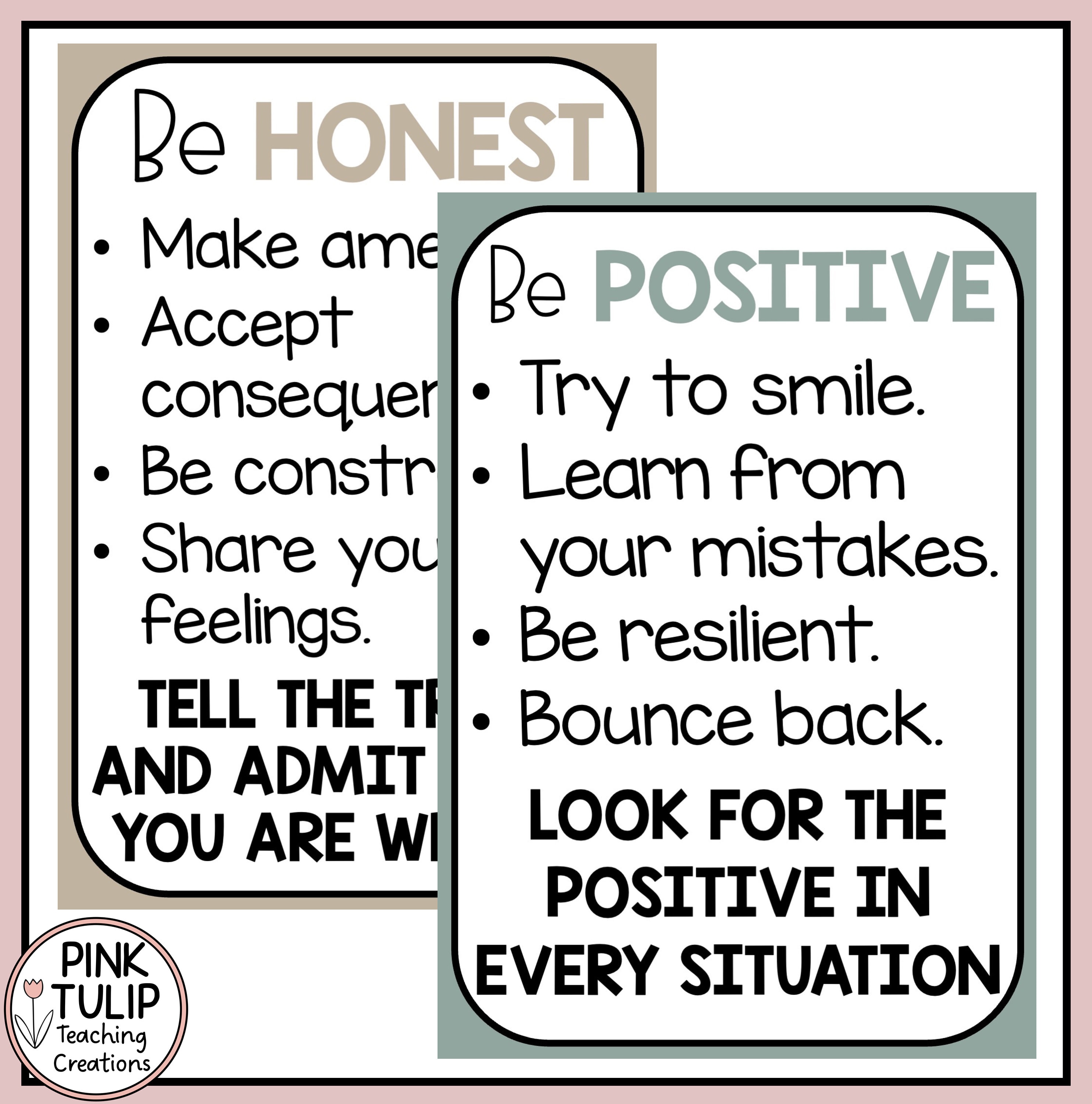 Kindness Posters - Earth Tones Classroom Decor - Etsy