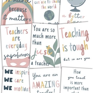 Inspirational Teaching Quotes Posters - Boho Theme Staffroom Display - Etsy