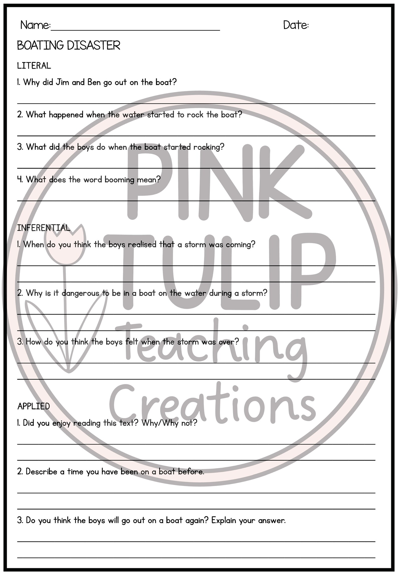 Comprehension Worksheets - Reading Strategies Set #1 - Etsy