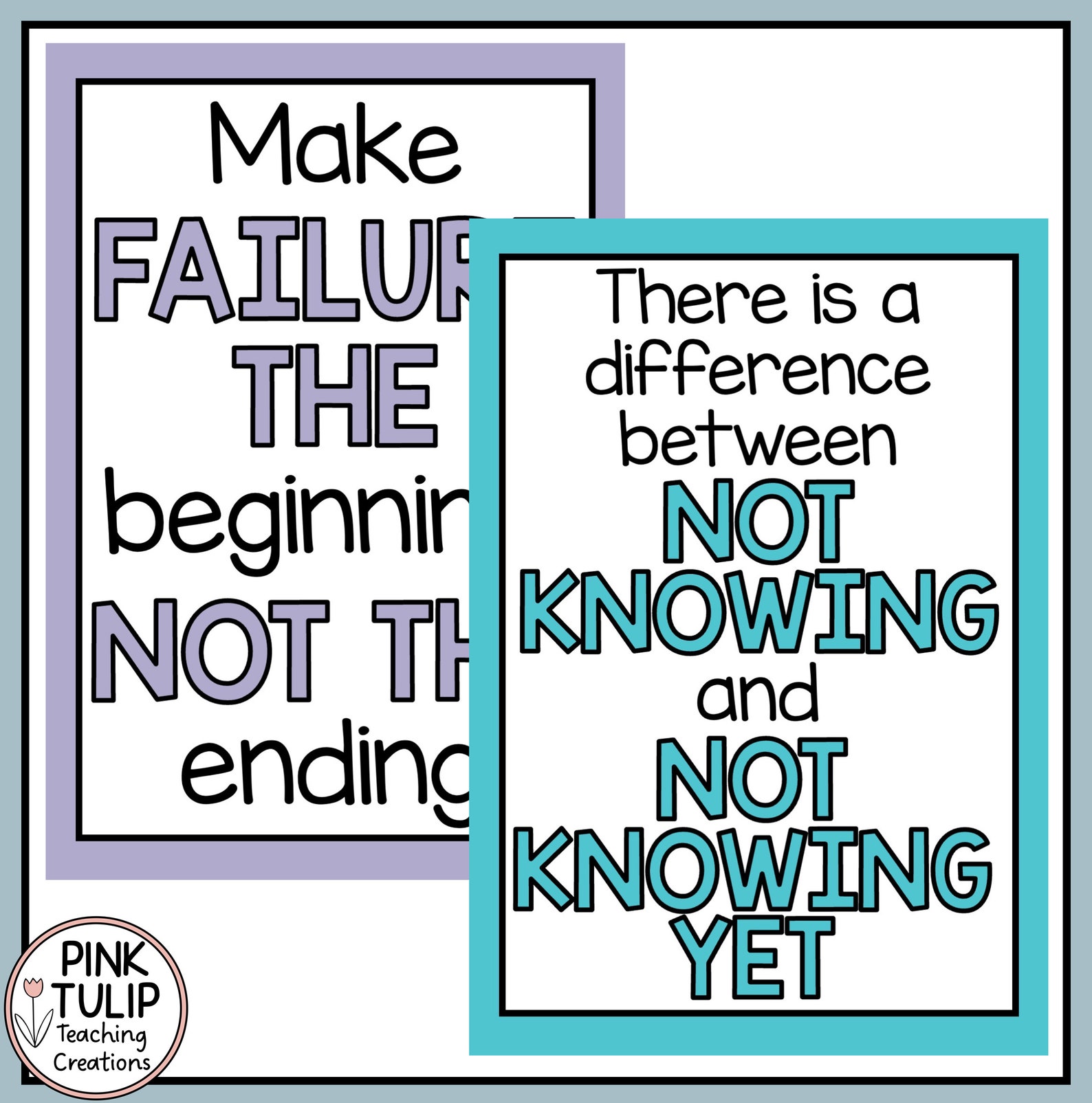 Growth Mindset Poster Set - Classroom Decor - Etsy