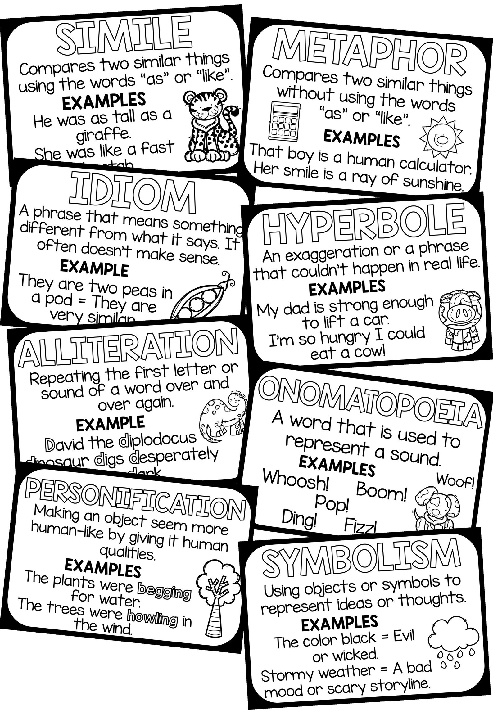 Figurative Language Posters - Classroom Decor - Etsy