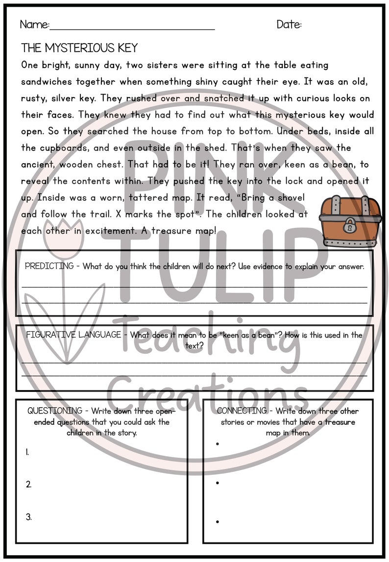 Comprehension Worksheets - Reading Strategies Set #10 - Etsy