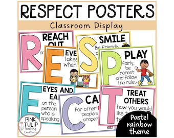 Respect Acrostic Poem Poster Set | Classroom Decor | Fun | Printables ...