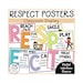 Respect Acrostic Poem Poster Set - Classroom Decor - Etsy