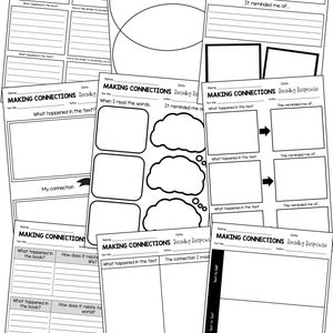 Making Connections connecting Reading Response Pack Templates for Any ...