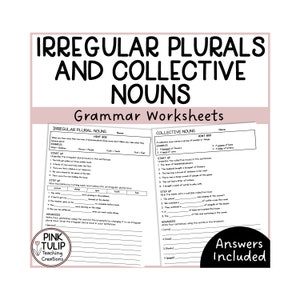 Irregular Plurals and Collective Nouns - Grammar Worksheets With ...