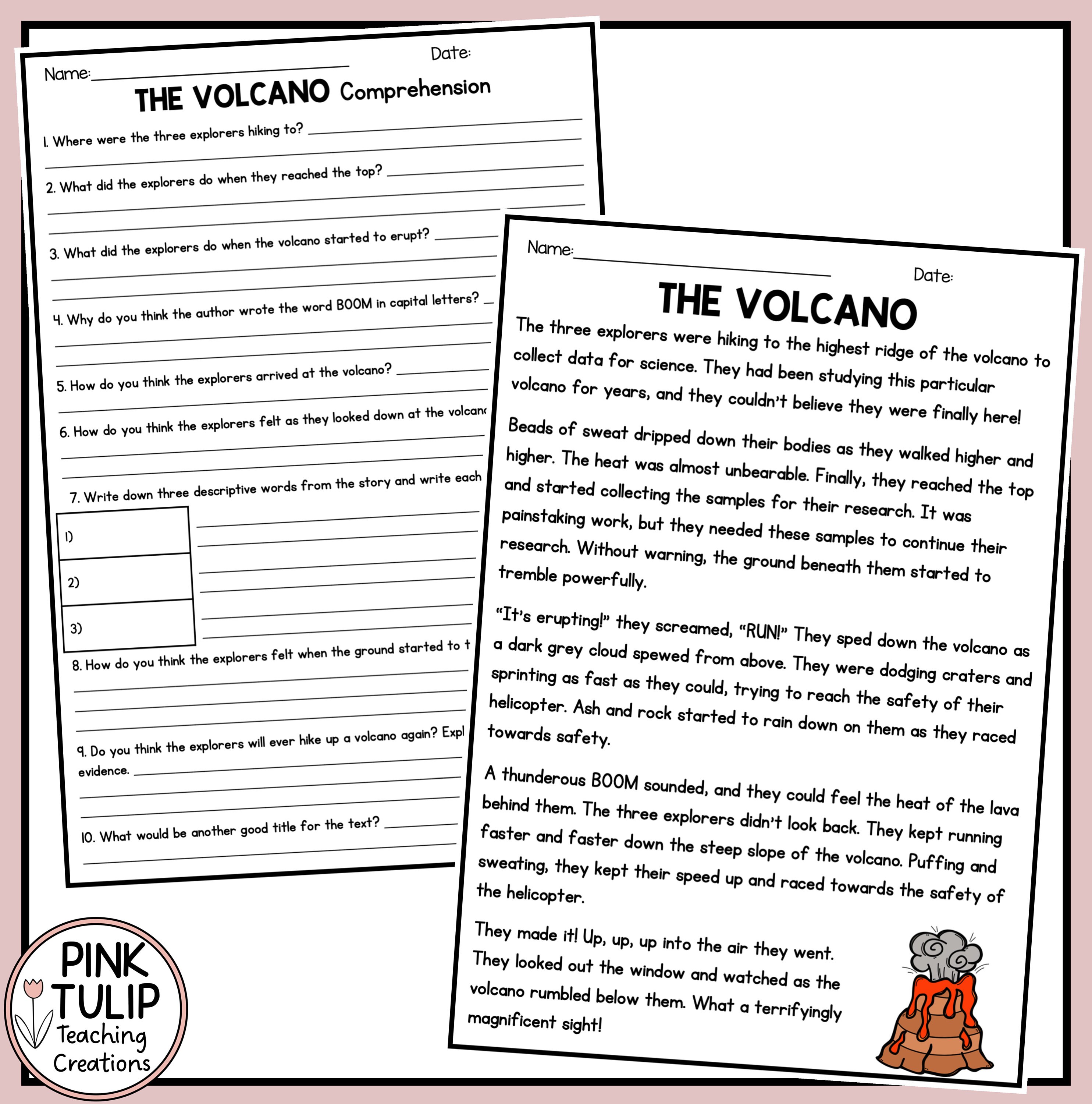 Narrative Text Examples Ten Reading Samples With Comprehension - Etsy