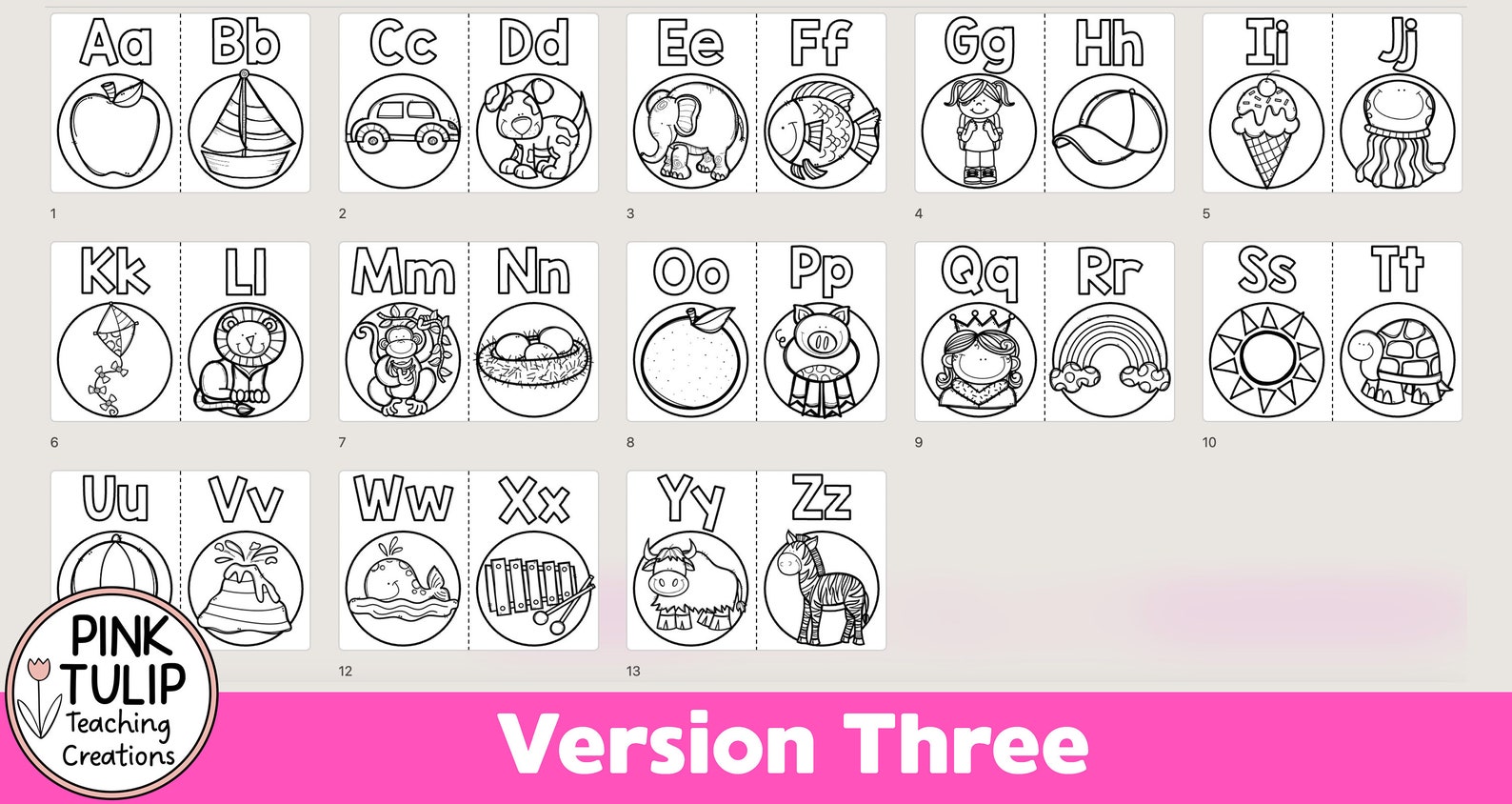 Alphabet Flash Cards Bright Rainbow Theme - Etsy