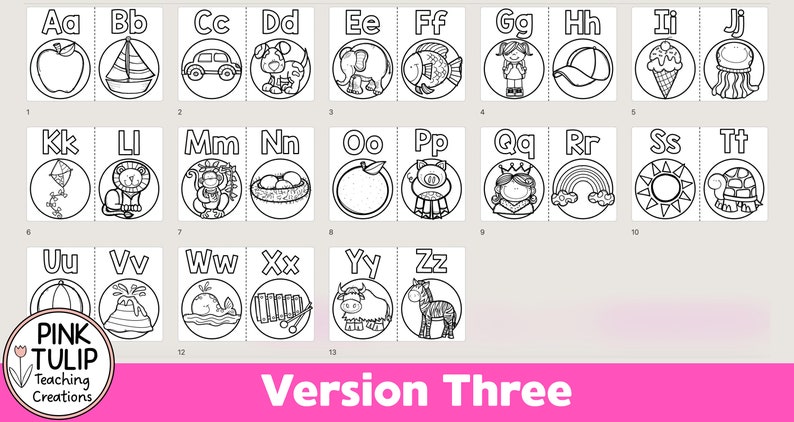 Alphabet Flash Cards Bright Rainbow Theme - Etsy